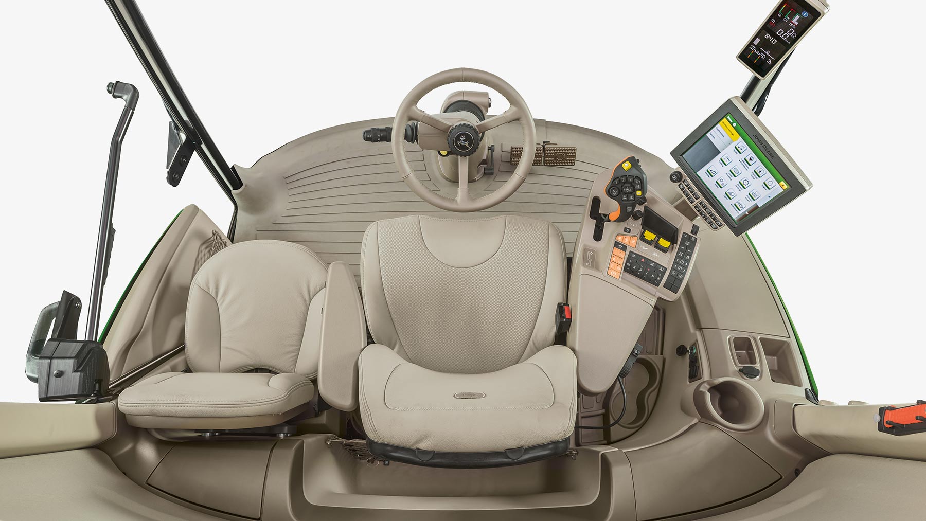 John Deere Combine Harvester Inside Cab